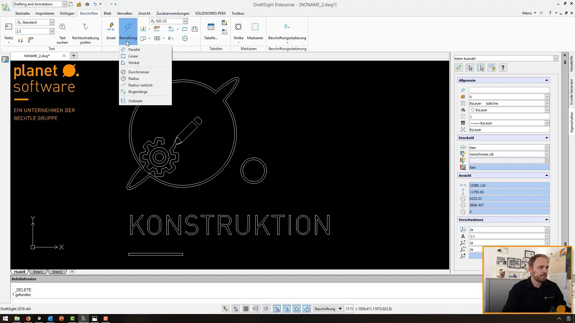 DraftSight JPG/BMP Grundrisse vektorisieren - Video