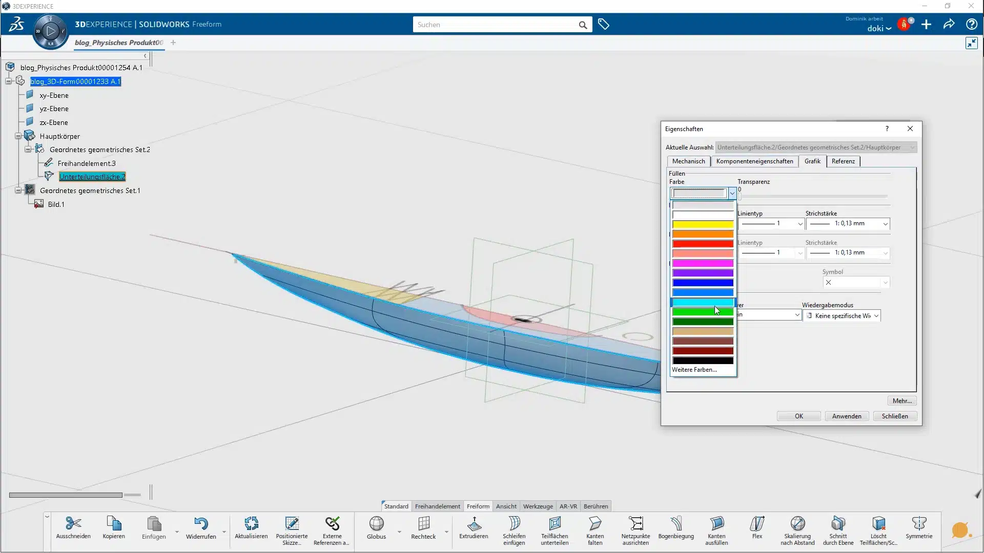 SOLIDWORKS Freeform Tutorial & Flow Simulation Berechnung