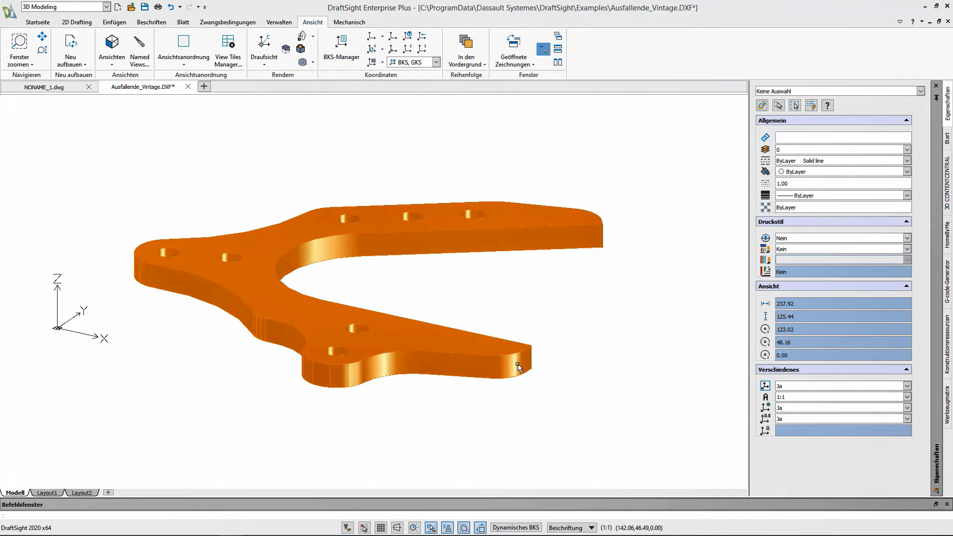 2D-/3D-CAD DraftSight in Aktion - Video